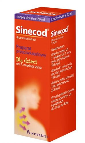 Sinecod krople 20 ml | Bez Recepty \ Przeziębienie i grypa | Apteka ...