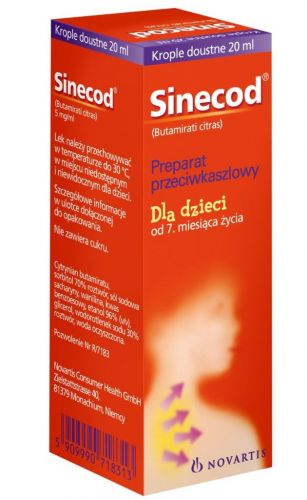 Sinecod krople 20 ml | Bez Recepty \ Przeziębienie i grypa | Apteka ...