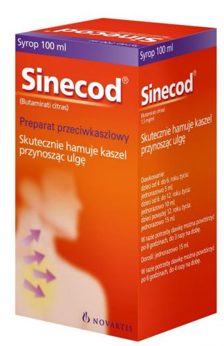 Sinecod syrop 100 ml | Bez Recepty \ Przeziębienie i grypa | Apteka ...